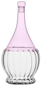 Láhev s uzávěrem růžová/průsvitná 1,1 l - 983083
