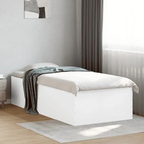 Rám postele bílý 75 x 190 cm kompozitní dřevo 3280979