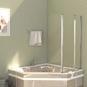 Sprchové kouty 2 ks 104 x 130 cm tvrzené sklo průhledné 146228
