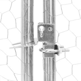 Výběh pro slepice 2,5x10x2,25 m pozinkovaná ocel 3328519