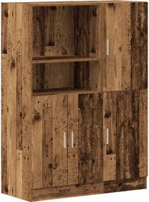 Sada 2 kusů kuchyňských skříněk old wood kompozitní dřevo 3324149