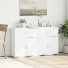 Příborníky 2 ks bílé 60 x 31 x 70 cm kompozitní dřevo 3276546