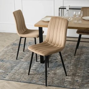 Stylová jídelní židle Arlen béžová velur