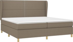 Box spring postel s matrací taupe 200x200 cm textil 3128473