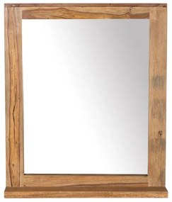 furniture-nabytek.cz - Masivní koupelnové zrcadlo Leostone z palisandru, lakované, hnědé – 68×13×78 cm