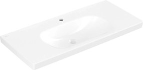 Villeroy & Boch Skyla - Umyvadlo 100x46 cm, bez přepadu, otvor pro baterii, CeramicPlus, Stone White 5A51A2RW