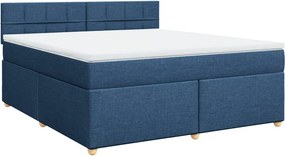 Box spring postel s matrací modrá 180x200 cm textil 3289065