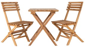 House Nordic Café set 2 židlí a stolku CUENCA teak 7001142