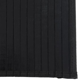 Koberec čtvercový černý 100 x 100 cm bambus