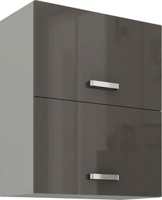 Kuchyňská linka GREY gr | 180 cm | UNI dvířka | světle šedá/tmavě šedá lesk