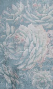 DIMEX | Vliesová fototapeta na zeď Abstrakt aloe MS-2-0349  | 150 x 250 cm | modrá, zelená, růžová