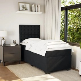 Box spring postel s matrací černá 80 x 200 cm samet 3290776
