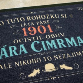 Mercury Flooring, Rohožka Jára Cimrman 40x60 cm, 40x60, černá