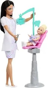 MATTEL Panenka Barbie Zubařka černovláska / Herní set povolání / od 3