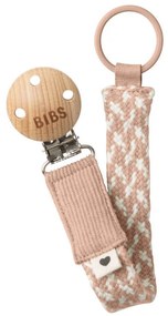 Bibs Paci Braid klip na šidítko s kroužkem Blush-ivory