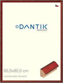 DANTIK rámeček 60x80 | INCLINATA colori červená (Plexi Čiré)