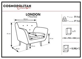 Světle růžové křeslo Cosmopolitan design London