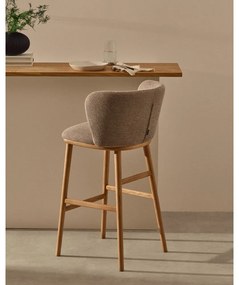 Světle hnědá barová židle (výška sedáku 65 cm) Ciselia – Kave Home