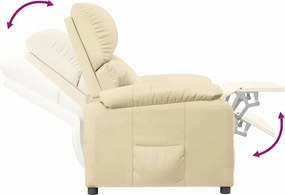 Polohovací křeslo krémové textil 340176