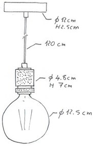 creative cables Závěsné svítidlo s textilním kabelem a vroubkovanou hliníkovou objímkou pro stínidlo Barva: Matný chrom