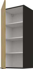 CREMONA cc | horní skříňka 40 G-90 1F policová | 40 cm | VYSOKÁ | černá/cremona