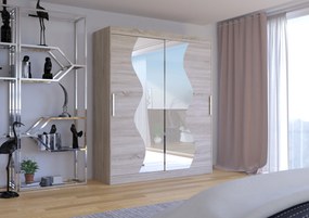 ADRK Furniture Posuvná skříň s zrcadlem MEDISON 180 ADRK-SW-MED-S-180
