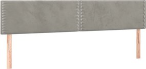 Box spring postel s matrací světle šedá 200x200 cm samet 3141263