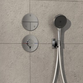 Hansgrohe ShowerSelect Comfort S, termostat pod omítku pro 1 spotřebič a další výtok, chromová, HAN-15562000