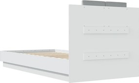 Rám postele s čelem bílý 75 x 190 cm kompozitní dřevo 3209975