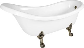 Polysan RETRO volně stojící vana 174,5x82x80,5cm, bílá, nohy bronz 43388