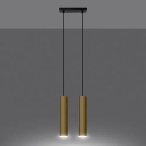 Závěsná lampa SOLLUX LAGOS 2 leštěné zlato GU10 2x10W bez žárovky SL.1241