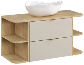 Comad Koupelnová skříňka s deskovým umyvadlem SET-DC B CREMONA 100 kašmír/dub cremona