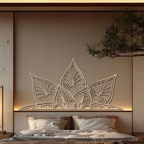 dřevo života Dřevěná mandala k posteli KVET Rozměry (cm): 160x82, Barevný vzor: Světlý dub