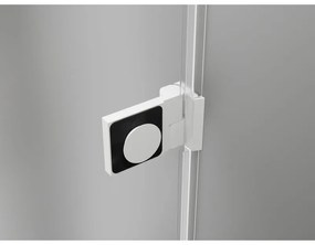 Mexen Lunar-B, výklopný sprchový kout levý 100 x 70 cm, 8mm čiré sklo, bílý profil, 832-100-070-20-00-L