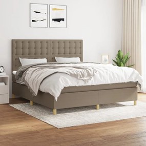 Box spring postel s matrací taupe 160x200 cm textil 3142669