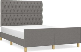 Postel bez matrace tmavě šedá 140 x 200 cm textil 3125301