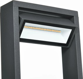 Zahradní lampa Outsunny, světlo na cestu, zahradní světlo s teplým bílým světlem LED, světlo na sloupek s nastavitelným úhlem sklonu, vodotěsné IP65,…