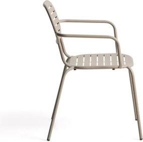 Taupe kovová zahradní židle Brai – Kave Home