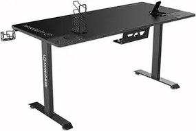 ULTRADESK Momentum černá / Herní stůl / 152 x 70 x 75 cm / USB hub