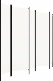5dílný paraván bílý 250 x 180 cm 320723
