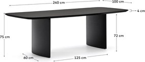Jídelní stůl v dekoru ořechu 100x240 cm Litto – Kave Home