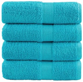 Premium ručníky SOLUND 4 ks tyrkysové 30 x 50 cm 600 g/m² 137447