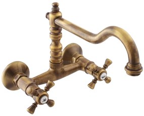 Slezák Rav Morava baterie dřezová nástěnná 150mm stará mosaz MK302.5/28SM