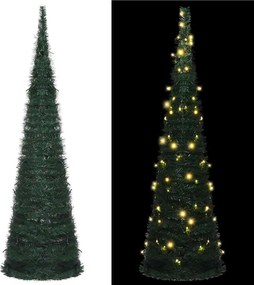 Pop-up umělý vánoční stromek s LED osvětlením zelený 210 cm 321525