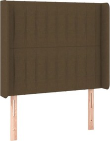 Box spring postel s matrací a LED tmavě hnědá 90x190 cm textil 3138440