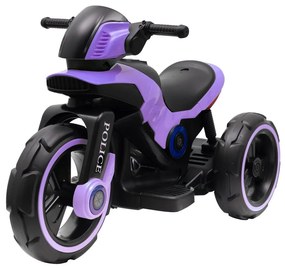 Dětská elektrická motorka Baby Mix POLICE fialová Barva: Fialová