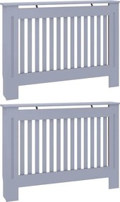 Kryt radiátoru 2 ks Šedá 112 x 19 x 81,5 cm Kompozitní dřevo 3403228