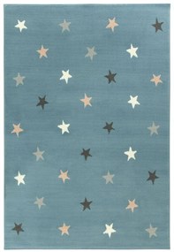 Kusový koberec KIDS 533752/95822 Hvězdy modrý Rozměr: 120x170 cm