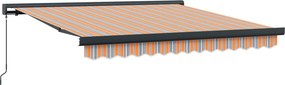 Stahovací markýza Vícebarevný 350 x 250 cm Plátno a hliník 3330299