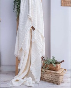 Krémový přehoz 260x240 cm Oscar – Mijolnir